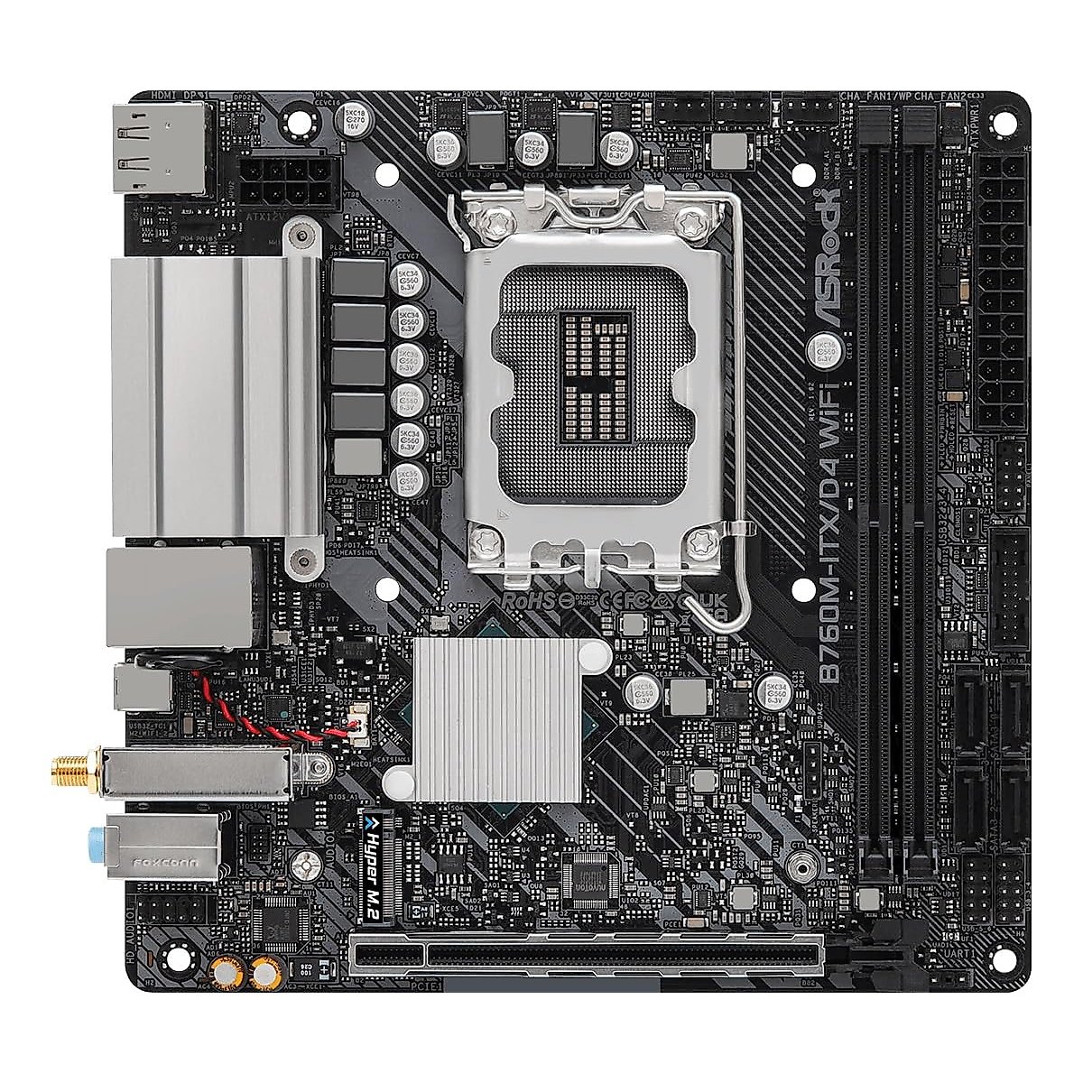 ASRock B760M-ITX/D4 WIFI Supports 13th Gen & 12th Gen Intel® Core™ Processors (LGA1700)