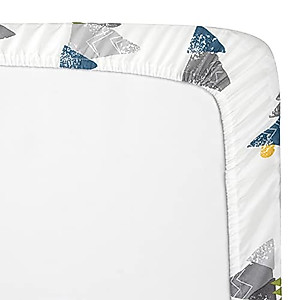 Standard Microfiber Fitted Crib Sheets for Baby Girl, Baby Boy, and Neutral, 2 Pack Crib Sheets Crib Essentials for Baby 28x52 Crib Sheets (Bears & Mountains)