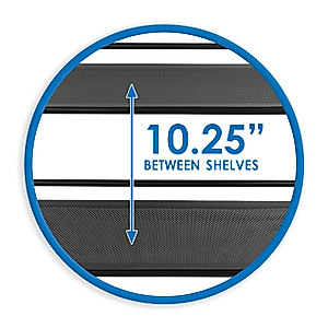 Richards Homewares Durable Metal Multi-Purpose Rolling Utility Cart, 4-Tier, Black