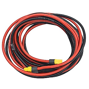 XT60 XT60h Extension Cord 10Ft with Female Male for Solar Generator Portable Power Station Solar Panel RC Battery Lipo Battery Pack Portable Power Station 12Gauge Flexible Silicone Wire Cord（10Ft ）