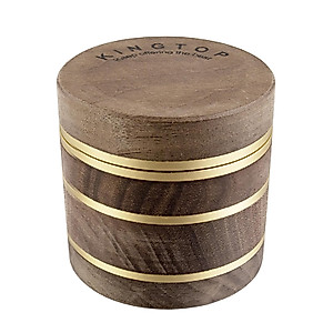 KINGTOP Grinder, 2.5" Walnut & Aluminum Grinder