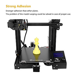 Comgrow Creality Ender 3 3D Printer and 2PCS Upgraded Tempered Glass Plate with Bed Clips 235 * 235mm