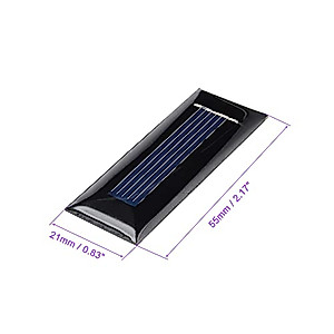DMiotech 5 Pack 0.5V 80mA 55mm x 21mm Mini Solar Panel Cell for DIY Electric Power Project