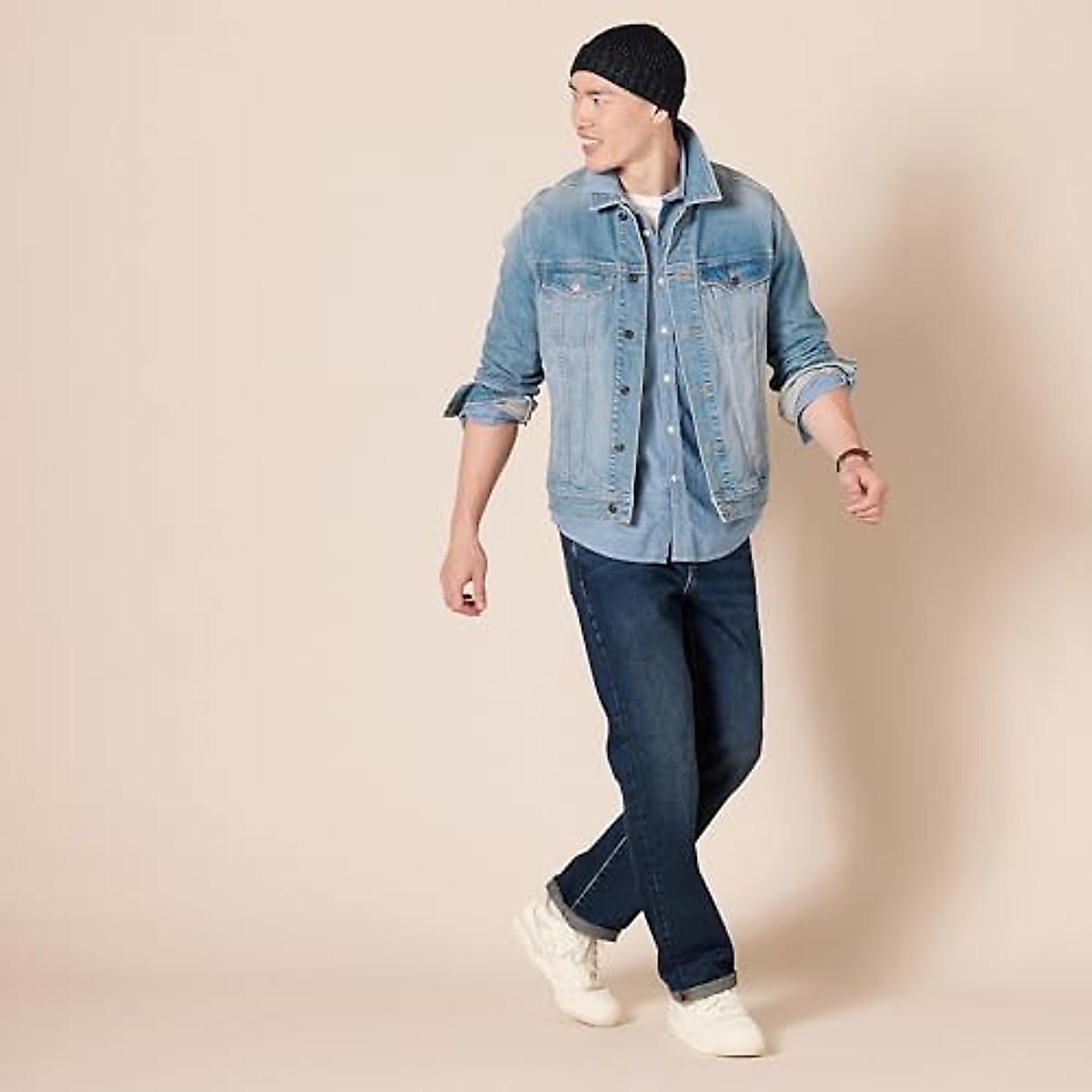 Amazon Essentials Men's Straight-Fit Stretch Jean, Dark Wash, 36W x 30L