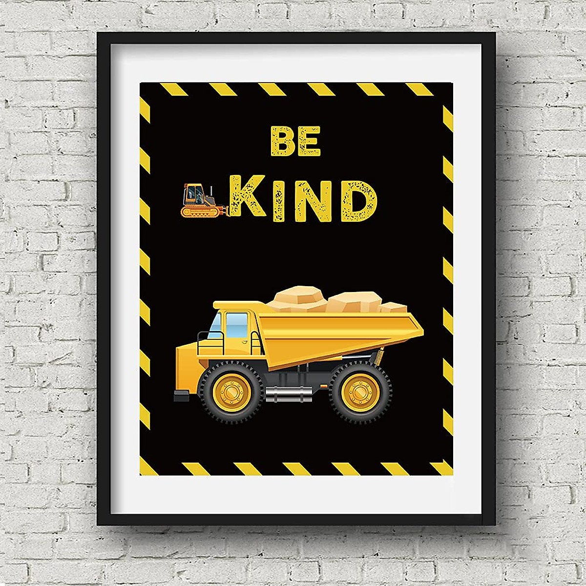SUUURA-OO Truck Inspirational Quote Art Print Set of 6 (8”X10”), Dream big Truck Bedroom Cool Poster for for Nursery Boys Son Brother Grandson Kids Room Home Decor, No Frame