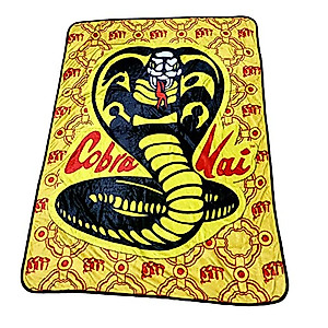 Bazillion Dreams Cobra Kai Fleece Fleece Softest Comfy Throw Blanket for Adults & Kids| Measures 60 x 45 Inches
