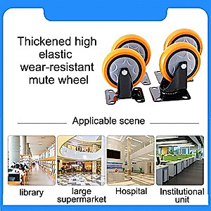 Generic Folding Push Cart, Moving Platform Hand Truck,Mute Flatbed Cart Truck Foldable,with Foldable Handle for Carrying, Warehouse, Home (Size : 88 * 58cm[34 * 22inch])