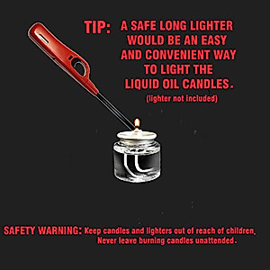 Candle Charisma Disposable Liquid Candles - Oil Tea Lights with Extended 8 Hour Burn Time - Dripless Liquid Candle, Smokeless Clean Burning Fuel, 180 PCS