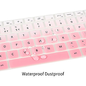 Keyboard Cover for 2023 Dell Inspiron 16 5620 5625 5630 5635 7620 7630 7635 / Inspiron 14 5430 5410 5415 5418 5420 5425 7415 7420 7425 7430 7435 / Dell Inspiron 13 5310 5320 -Ombre Pink