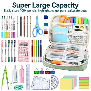 Pencil Case - Large Stationery Pen Bag, School Classroom Office Supplies, Gift for Students Teen Girls, Big Capacity Pencil Pouch