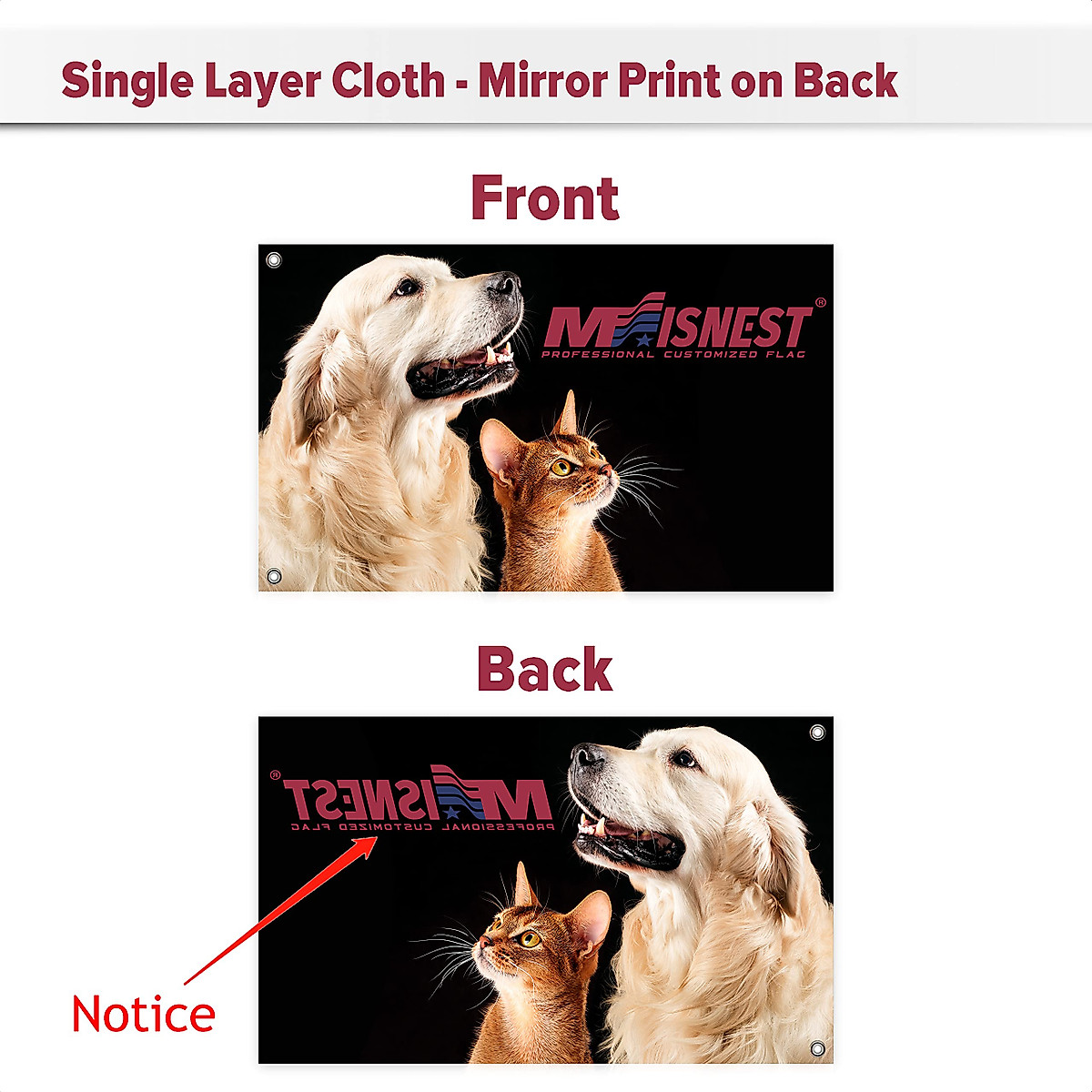 Custom Flag 3x5 FT - Personalized Outdoor Flags Banners - Design Print Your Own Logo/Picture/Photo/Text - Customized Indoor outdoor decoration Gift 3x5 Foot