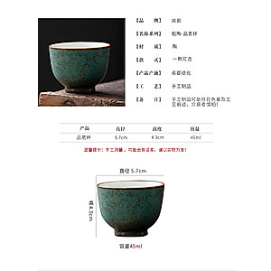 6-Piece Set of Traditional Chinese Tea Cups,Tea Cup Without Handle,Small teacups Bulk,Chinese Kungfu Tea Set,Traditional Chinese Tea Cup