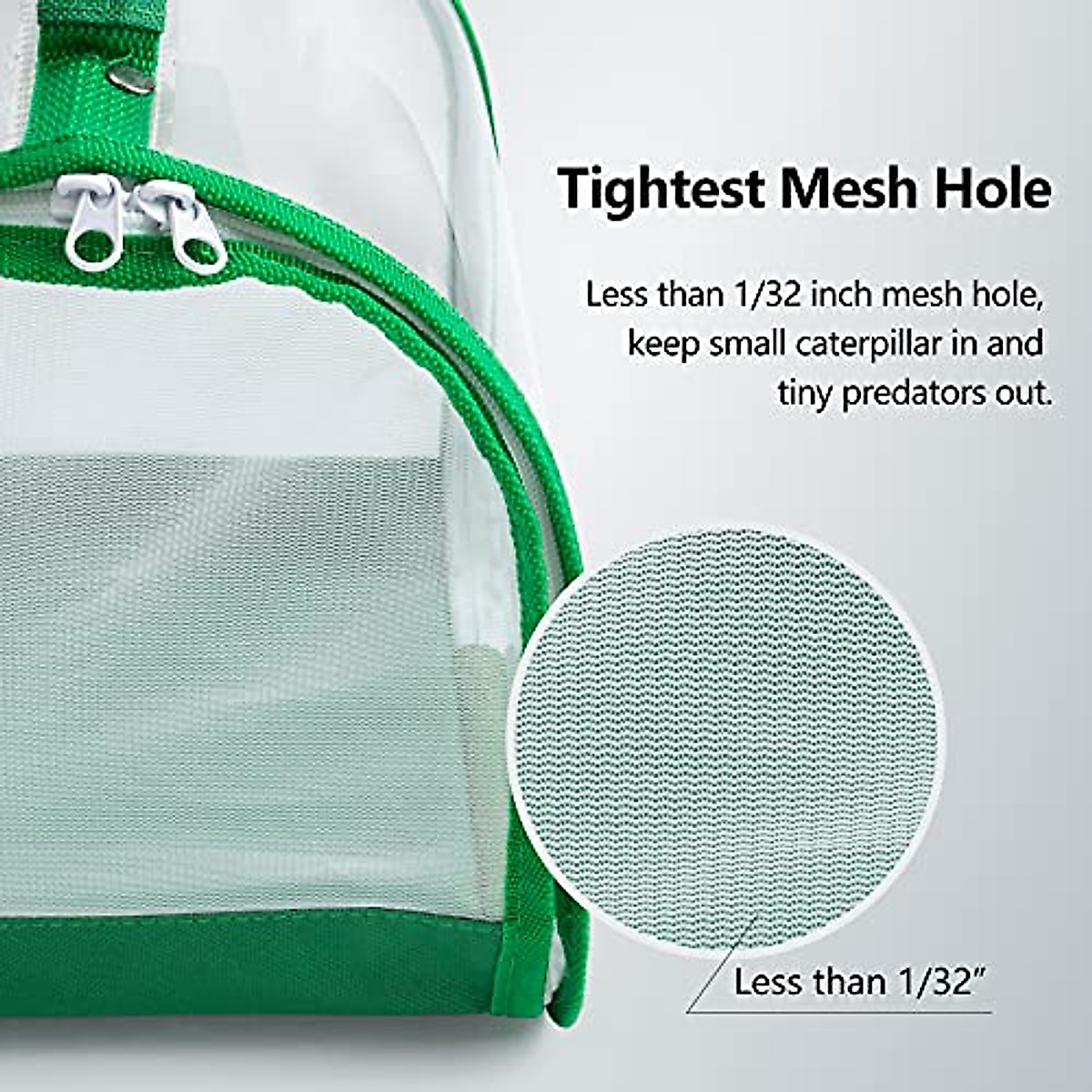 Small Butterfly Habitat, Insect Mesh Cage, Caterpillar Enclosure, Critter Cage, Bug Terrarium Portable Carry Handle Easy to Observe 8 x 8 x 8 Inches