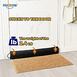 Holikme Weighted Door Draft Stopper 36inch, Heavy Duty Under Door Draft Blocker Bottom Door Seal Noise and Air, Door Guard Saving Energy, Black