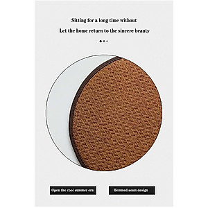 SAZDFY Round Seat Cushion,Sponge Rattan Seat Pad,Thick Not-Slip Chair Cushion,Buttocks Cushion for Kitchen Indoor-E Diameter:45cm(18inch)