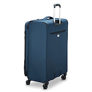 DELSEY Paris Sky Max 2.0 Softside Expandable Luggage with Spinner Wheels, Blue, 3 Piece Set