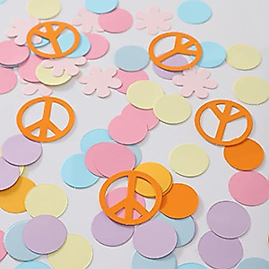 Groovy Flower Confetti For Birthday Party Decoration - One Groovy Baby Shower For Flower Child, Flower Power Theme Party Decor, Peace Love Party Onestock Confetti For 60’s 70’s, Hippie Boho First Birthday Scattered Decoration Supplies