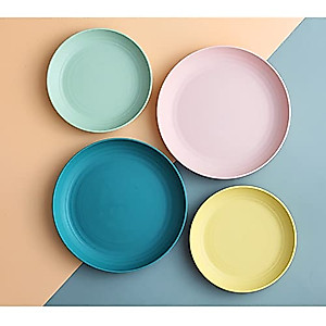 ROLTIN ?Kitchen Dinner Plates Sets Round Plate Dish Plate Household Fruit Bowl Dish Kitchen Dish Plate for Salad Candy Dessert Fruit Pastry Plate Set 4-pack Ceramic Flat Plates