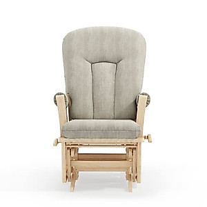 Dutailier Rose 2850 Wooden Glider Multiposition-Lock Recline, Natural/Popular Grey