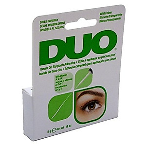 Duo Brush-On Striplash Adhesive White/Clear 0.18 Ounce (5.3ml) (3 Pack)