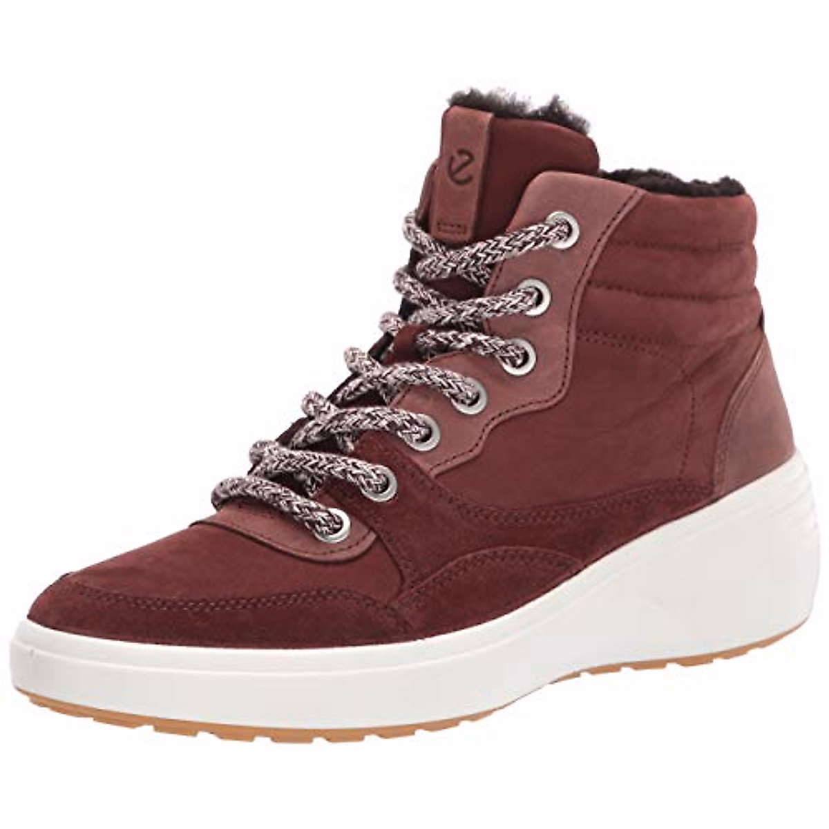 ECCO Women's Soft 7 Wedge Tred Winter Boot Ankle, Chocolat/Chocolat/Chocolat Suede, 10-10.5
