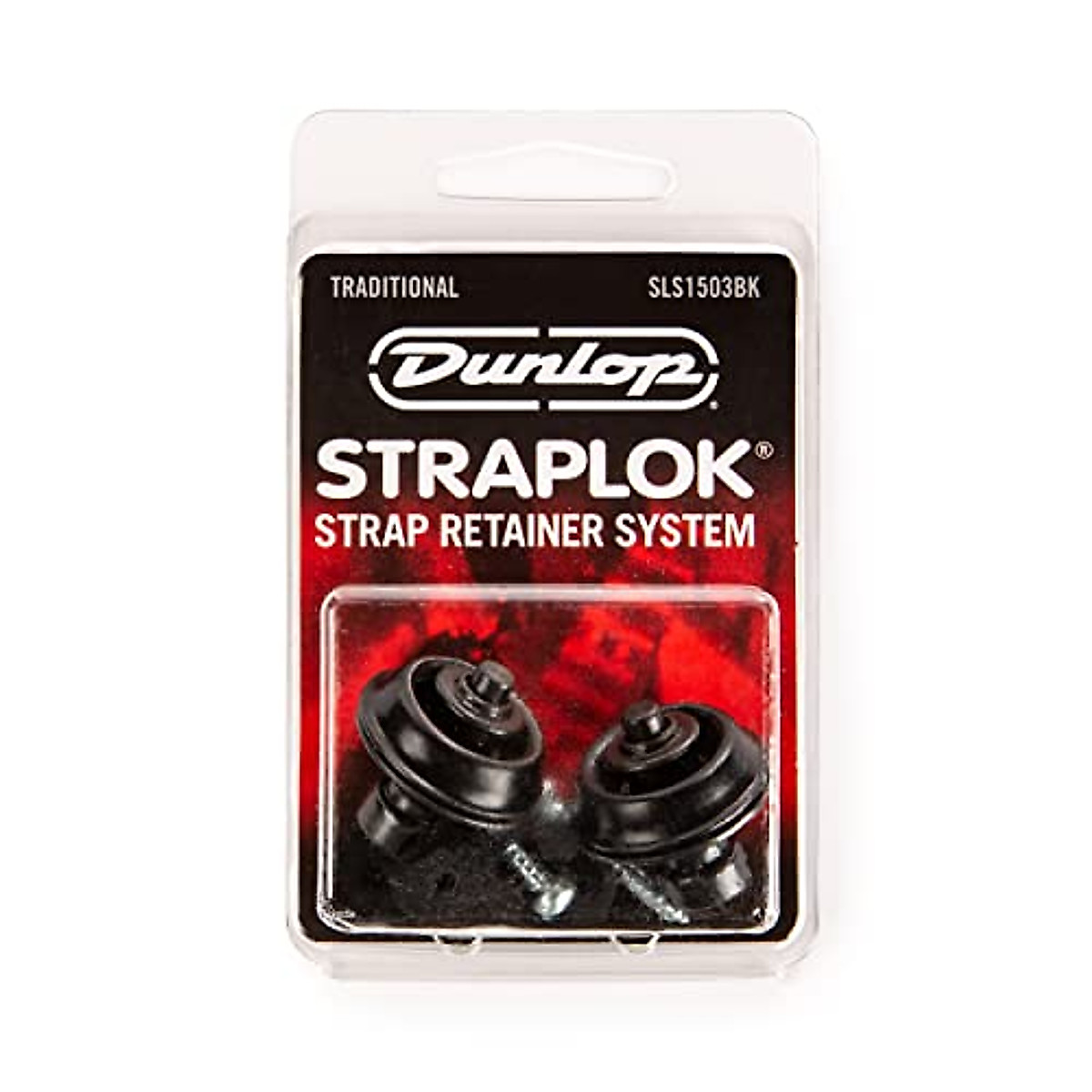Dunlop Straplok® Traditional Strap Retainer System, Black