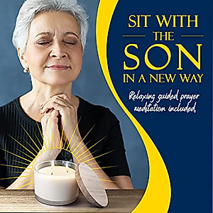 Prayer Meditation Candle W/Message Hidden Inside - Audio Guided Prayer Included - Perfect for Home Decor - All Natural Luxury Large Long Lasting Toxic Free Scented Candle