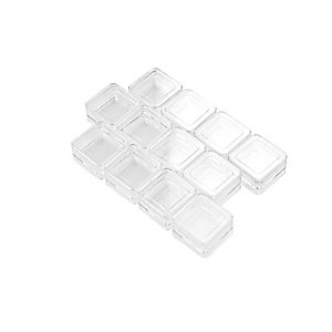 SE 12 Stackable Square Plastic Containers - 8741BB