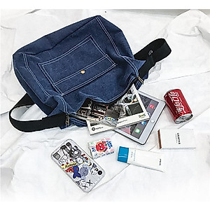 Women Denim Tote Bag Denim Shoulder Bag Hobo Crossbody Handbag Casual School Work Beach Bag(A03)