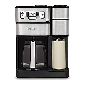 Cuisinart SS-GB1 2 IN 1 Coffee Center Grind and Brew & Single Serve K Cups With Cleaning Cups and Descaling Liquid Bundle (3 Items)