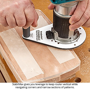 Woodpeckers StabilMax Trim Router Base, Phenolic, USA Made, Universal Compact Router Base Compatible with Porter Cable Style Routers - SMTROB-M-23