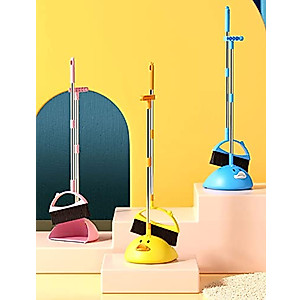 FEMUN,Broom,Broom and Dustpan Set,Kitchen Broom,Brooms for Sweeping Indoor,Folding Broom,Cheap Broom,Cleaning Supplies-Suitable for Living Room, Bedroom, Kitchen, Study, Reading Room, Office.