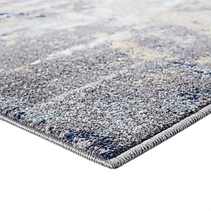 LUXE WEAVERS Hampstead Abstract Collection Gray 5x7 Area Rug 49