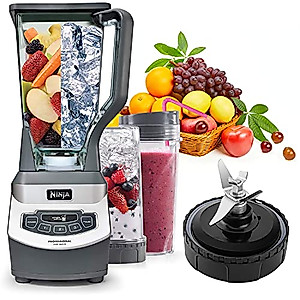 5 Packs Gaskets 3.22 Inch for Ninja Rubber Gasket Replacement Parts Seal O-Ring White for Ninja Single Serve Blender Blade 6 Fin Compatible with Nutri Ninja Professional 1100w BL660 1500 watt BL770