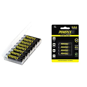 Powerex Pro High Capacity Rechargeable AA NiMH Batteries (8-Pack) + Powerex Precharged Rechargeable AAA NiMH Batteries (4-Pack)