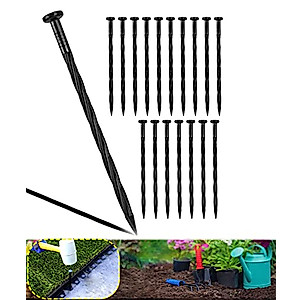 Meboyz 50-Pack Plastic Edging Nails, 8-Inch Paver Edging Spikes, Spiral Nylon Landscape Anchoring Spikes for Paver Edging, Weed Barrier, Artificial Turf & More Weed Barrier, Artificial Turf & More.