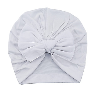 Bestjybt 6 Pcs Baby Turban Knot Hats Infant Toddler Hospital Hat Cotton Head Wrap (Big Bow) Multicolor