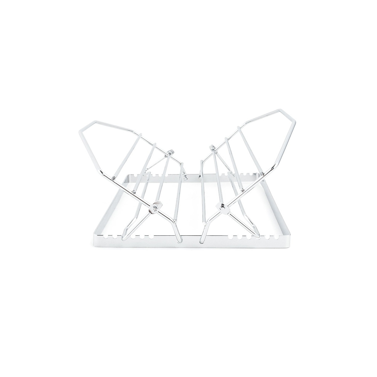 Fox Run Non-Stick Roasting and Cooling Rack, Adjustable, 11" x 10" x 5", Metallic