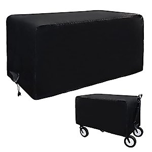 VOONKE Folding Dust-Proof Station Wagon Cover, Garden Trolley Cover, Suitable for Outdoor Station Wagon, Waterproof, Dust-Proof, Ultraviolet Resistant - 50 "Lx 20" W x 27 "H (excluding Wagon)