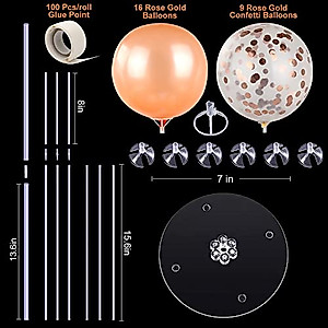 Tinabless Balloon Arch Clips(120 pcs) + 3 Set Balloon Stand Holder Kit for Birthday Wedding Party Decorations Supplies