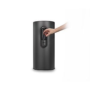 Joseph Joseph Arc 30L/7.9 Gallon Slimline Pedal Bin with Easy Push Pedal, Liner Pocket, Odor Seal, Soft-Close Lid, Fingerprint-Proof, Removable Inner Bucket, Carbon Black
