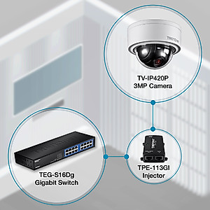 TRENDnet Indoor/Outdoor 3MP Motorized PTZ Dome Network Camera, 4X Optical Zoom, 16x Digital Zoom, Autofocus, IP66 Housing, Free iOS and Android Mobile apps, ONVIF Profile S, TV-IP420P