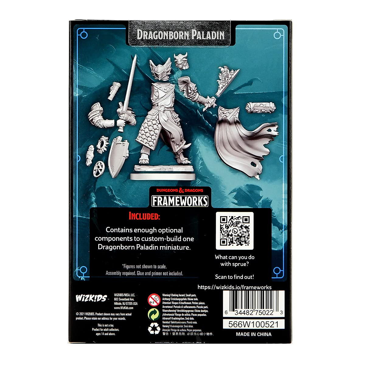 D&D Frameworks: Dragonborn Paladin Male - Unpainted and Unassembled