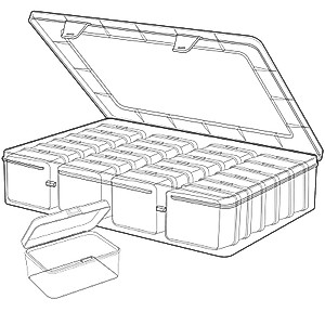 75Pcs Small Bead Organizer Box, Clear Rectangles Bead Storage Containers with Lids, Plastic Craft Storage Box Bead Cases, Mini Small Parts Organizer for Jewelry Nail Screws Seeds and Labels