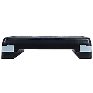 Signature Fitness Adjustable Workout Aerobic Stepper Step Platform Trainer, 27-Inch, Black/Gray