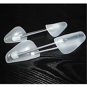 Bamboopack 2 Pairs Practical Adjustable Length Women Shoe Tree Shoe Stretcher Portable Shoe Boot Shaper Support Holder(Transparent)