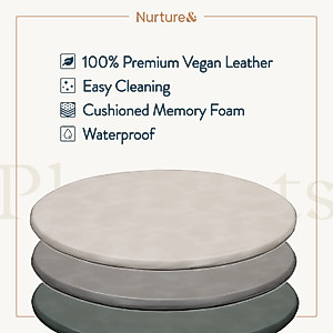 Nurture& Baby Padded Play Mat | Non-Toxic Foam Floor Activity Pad for Babies, Toddlers, Infants | Activity, Tummy Time, Crawling (Circle 51", Ivory)