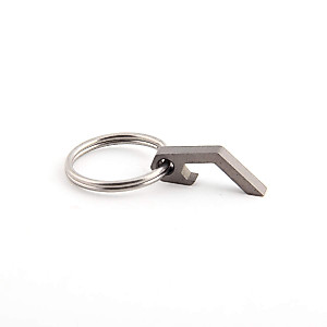 Titanium Keychain Mini Beer Bottle Opener with Stainless Steel Key Rings by Fanycs