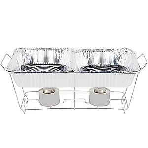 Nicole Fantini Chafing Wire Rack Serving Trays Food Warmer (4),Silver,23.25 L x 12.13 W x 9.5 H