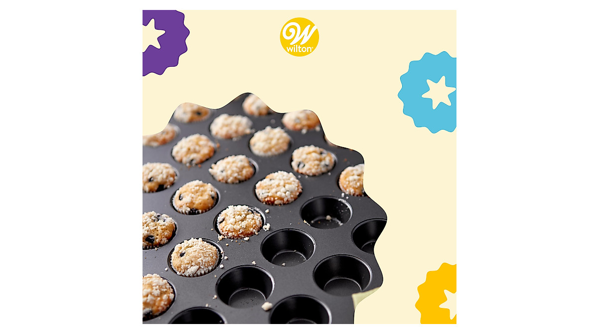 Wilton Non-Stick Mega Mini Muffin Pan - 48 Cups for Easy Baking